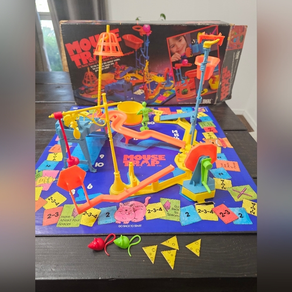 Toys | Vintage 1984 Mousetrap Board Game 2613 Retro Rube Goldberg Ideal ...